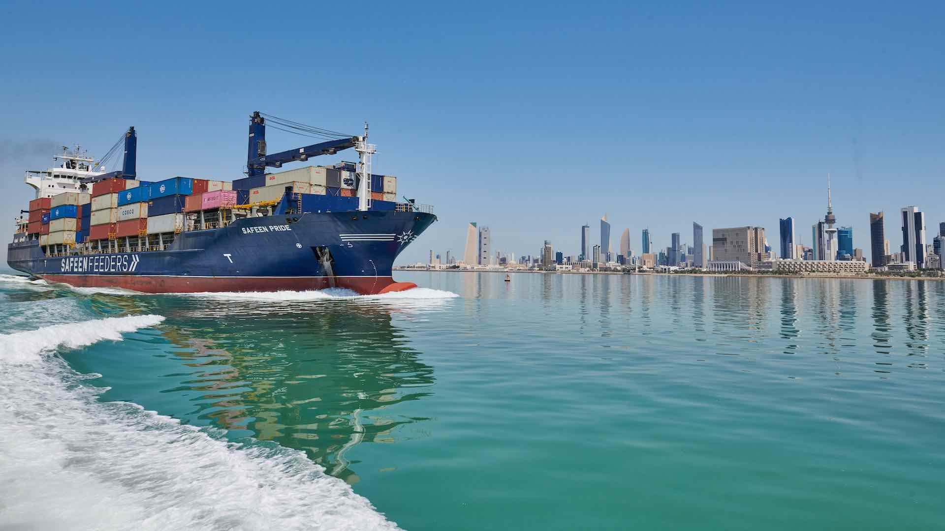 First vessel from Khalifa Port arrives at Shuwaikh Port in Kuwait ...